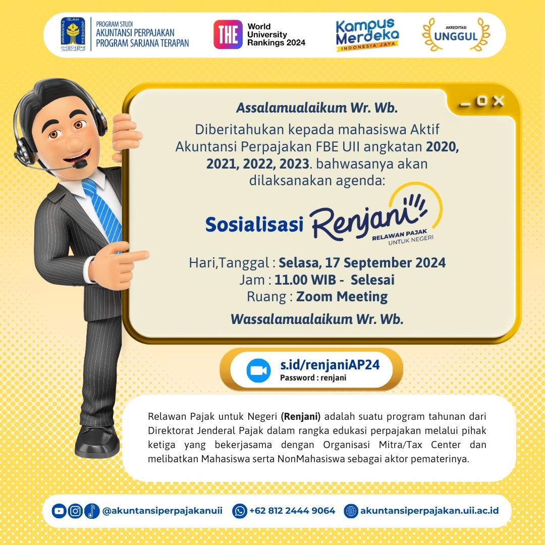 Sosialisasi Renjani 2024 - Universitas Islam Indonesia